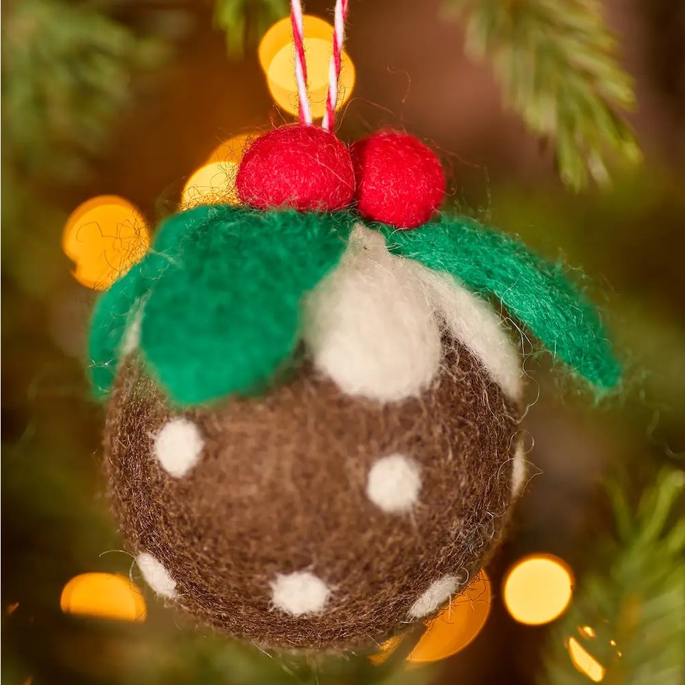 Felt Christmas Pudding Bauble – Stitchbird